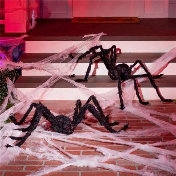 Holiday | 2 Pack 47 Halloween Realistic Hairy Spiders Set Halloween ...